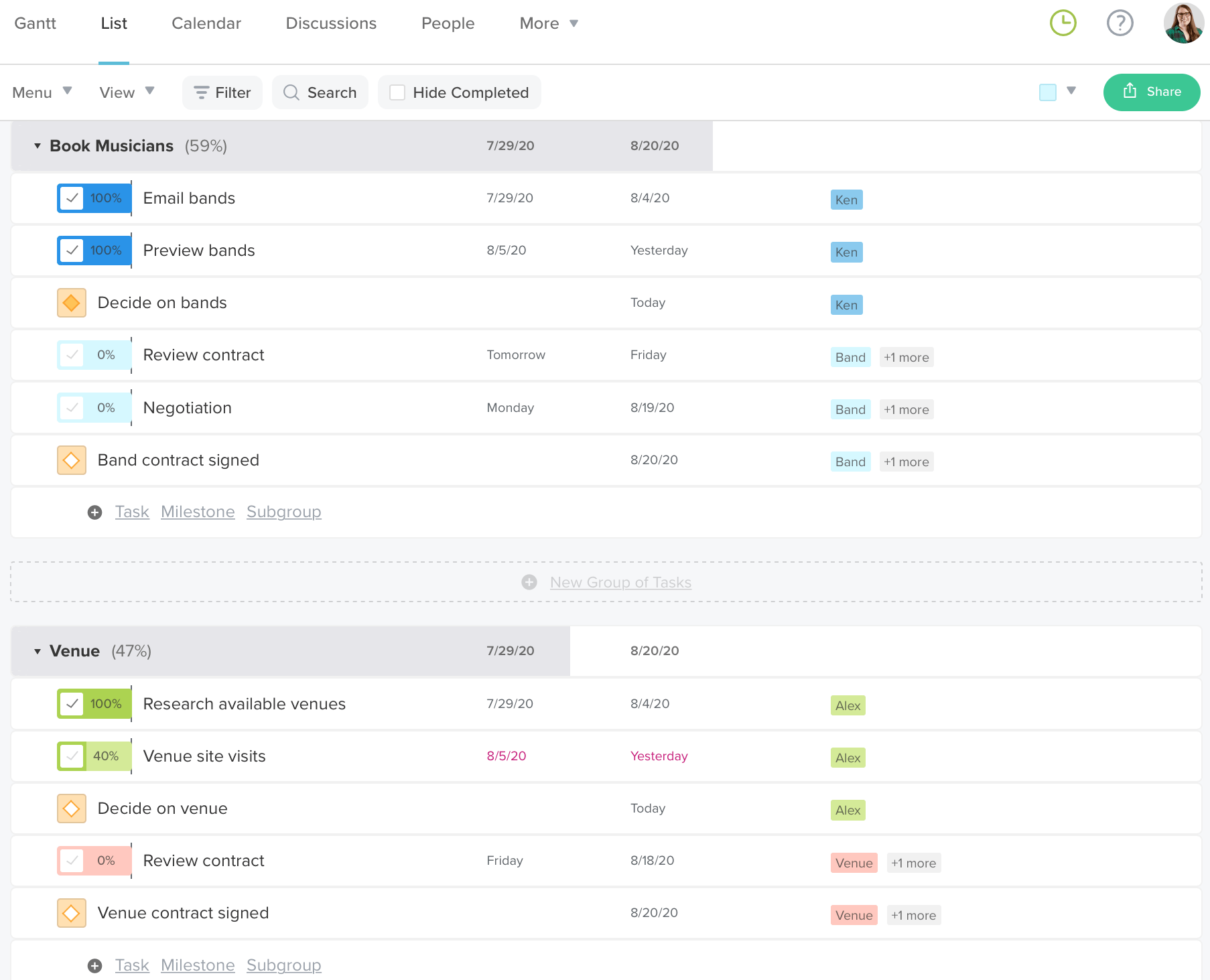 How to Use Different Project Views | TeamGantt